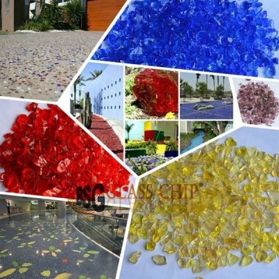 Crushed Colored Glass Chips For Craft With Different Colors - BSGGlassChip