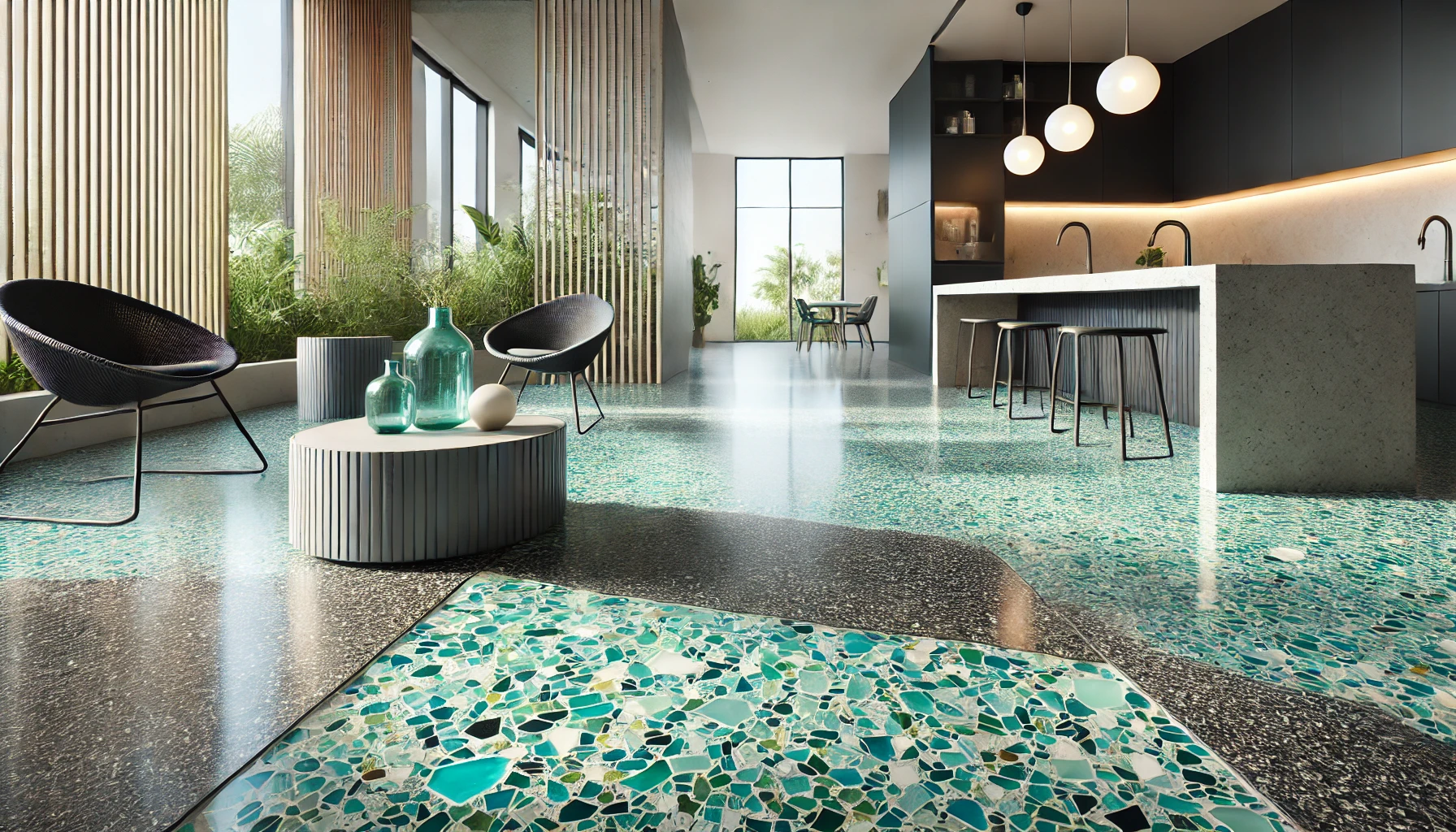 Recycled Aggregates Glass Chips: Sustainable Terrazzo